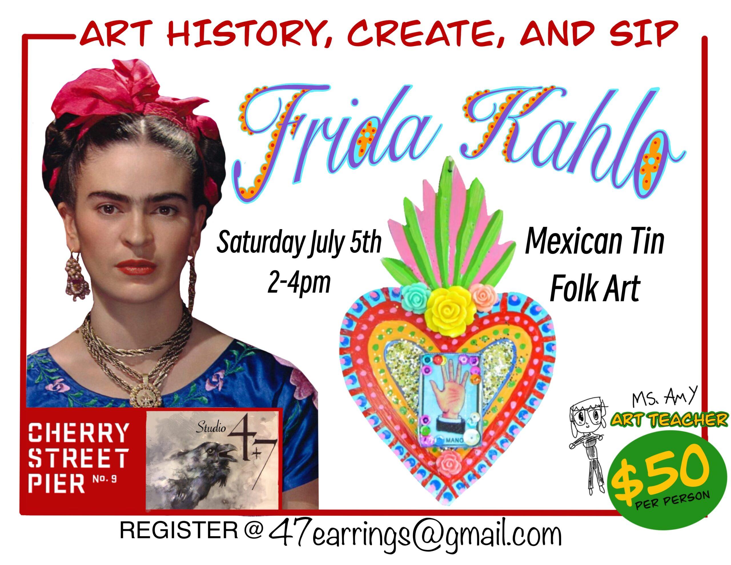 Frida Kahlo, Create, and Sip - Creative Philadelphia